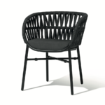 Grattoni Tahiti garden chair Black/Dark Gray | 5%code🥇