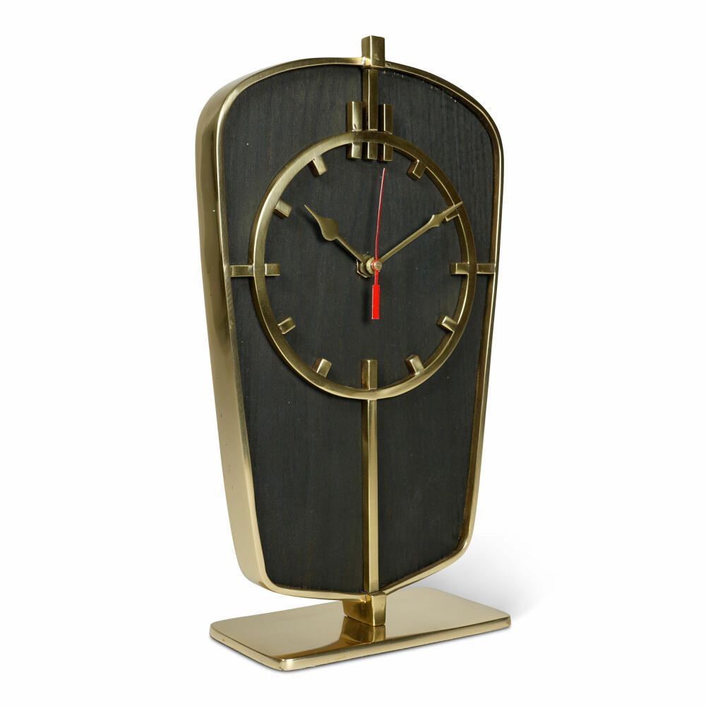 Authentic Models Art Deco Desk Clock Gold, Desk Clock, Clock, Decorati