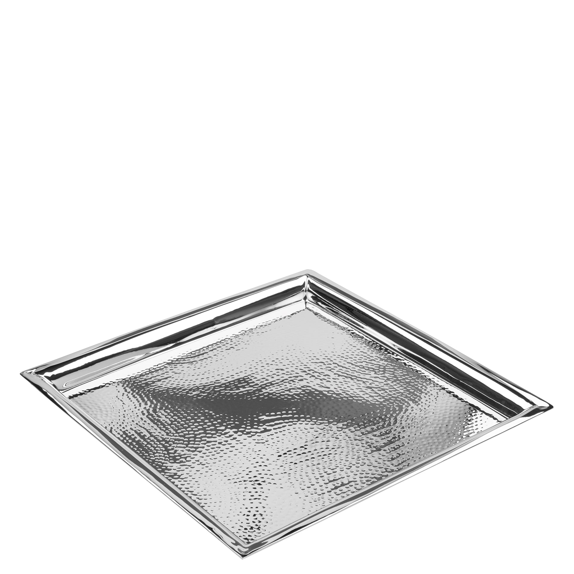 Fink Tray HOMMAGE Silver Round, stainless steel, chrome, decoration
