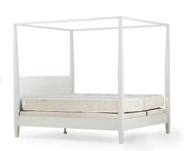 Flamant four -poster bed cape cod, white, 180 cm