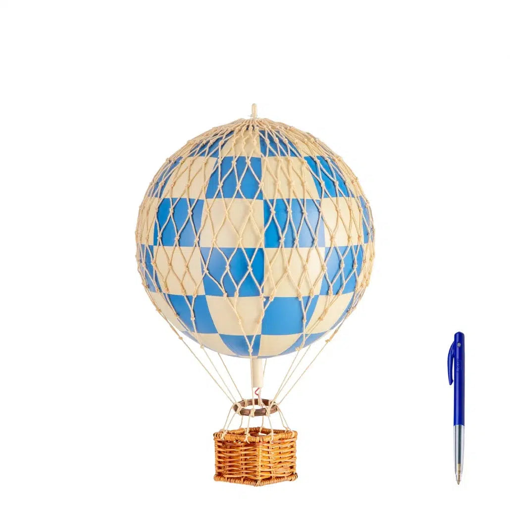 Authentic Models Ballon Travel Light, blue white, hot air balloon M