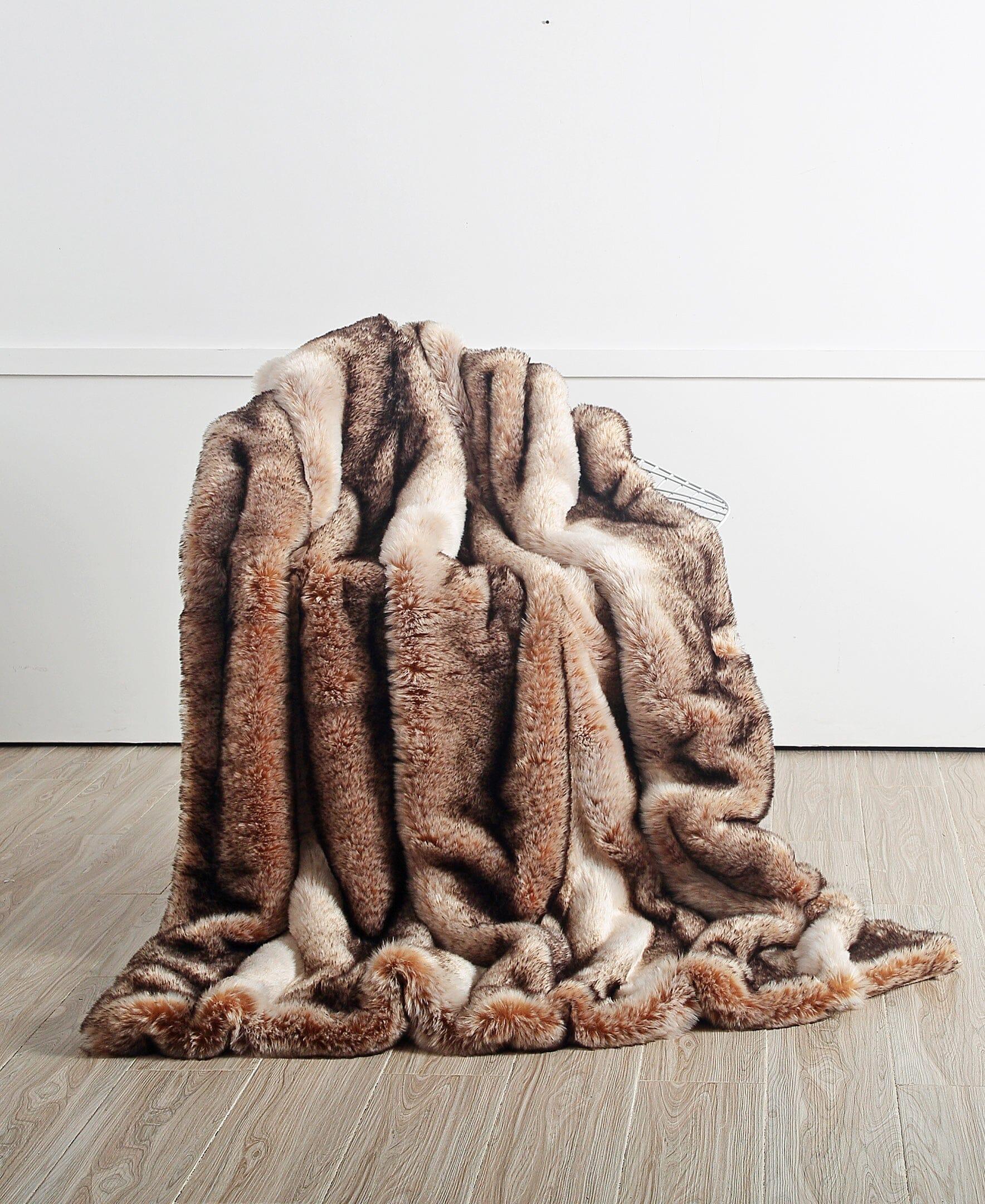 Star Home Webkelz blanket Nutria art fur faux for brown melled web fur